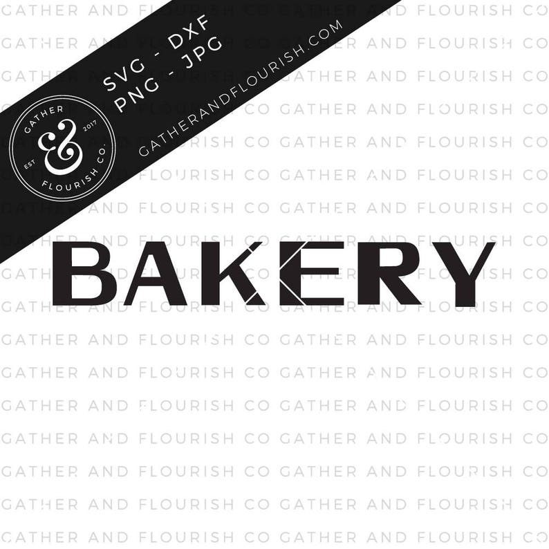 Bakery Sign SVG Cut File Stencil Cut File Kitchen - Etsy