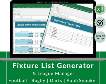 pool league table template