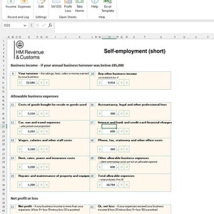 Accounting Small Business Finance Bookkeeping Self Employed Excel ...
