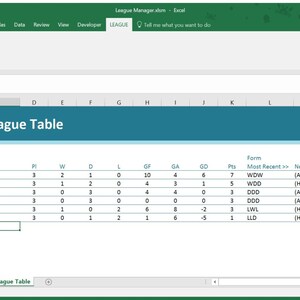 Fixture List Generator & League Manager. Microsoft Excel, Spreadsheet ...