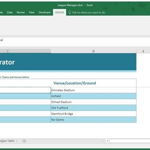 Fixture List Generator & League Manager. Microsoft Excel, Spreadsheet ...