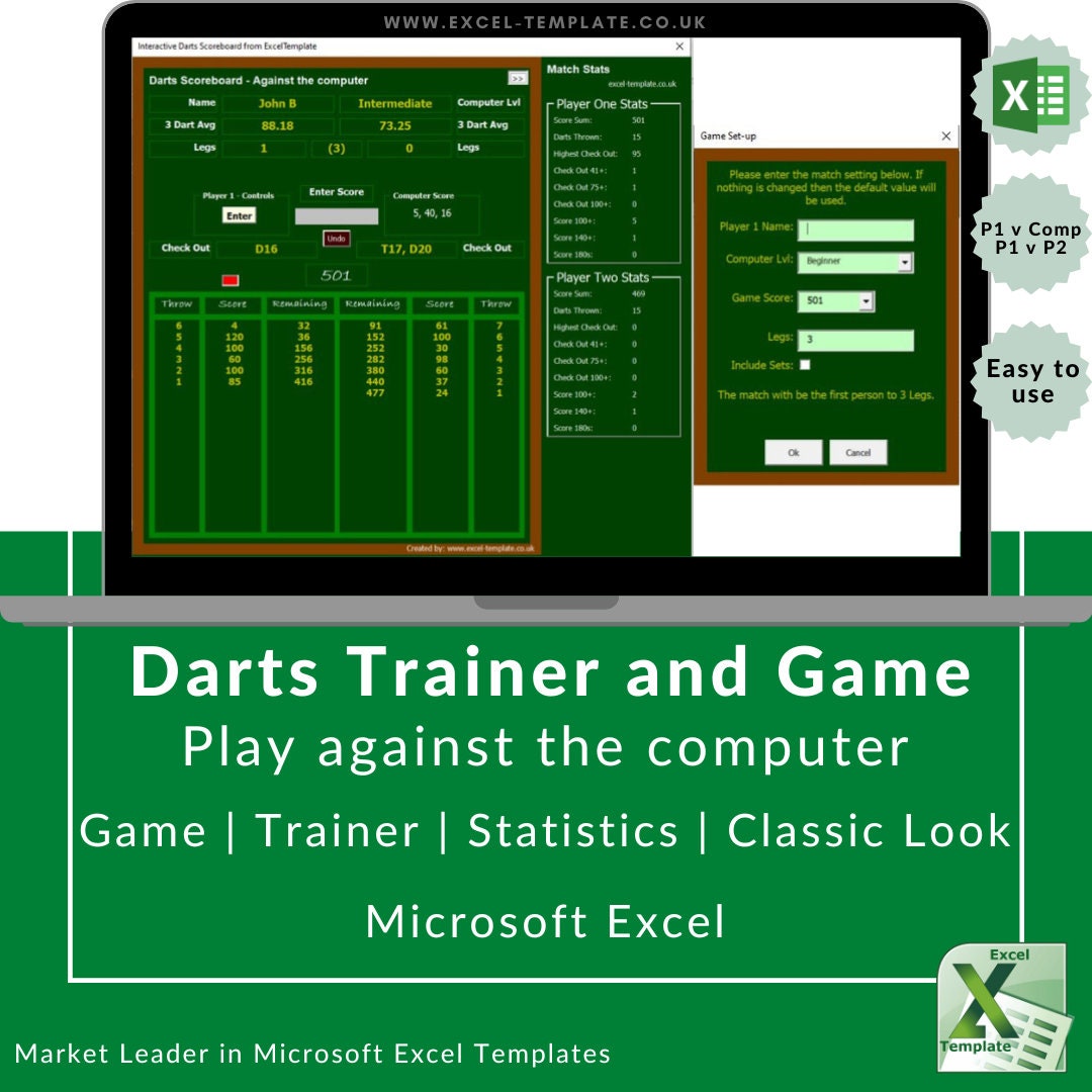 Interactive Darts Trainer and With AI Games. Play Against Friends and ...