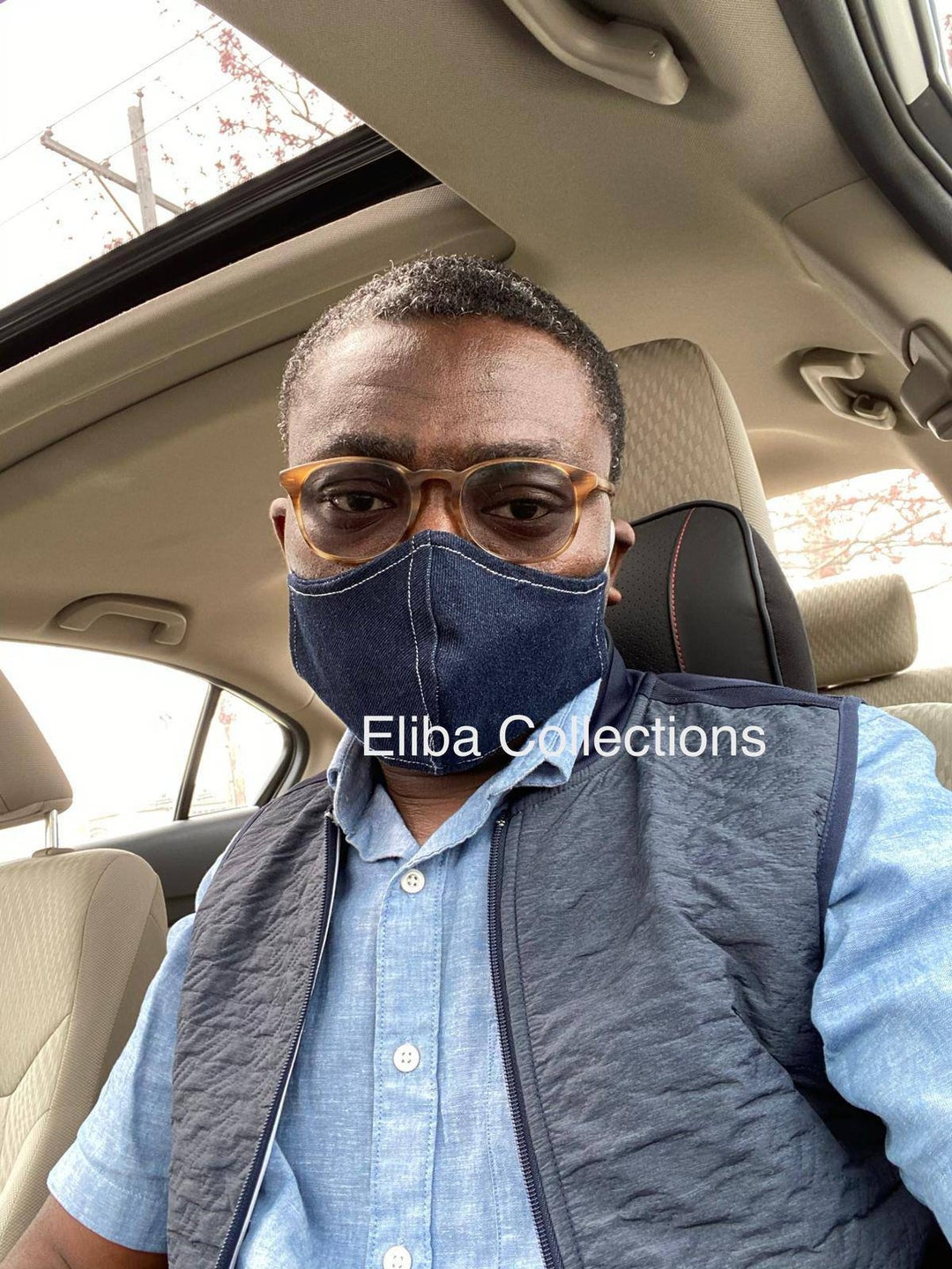 3 Layered Denim Mask With Filter Pouch /cloth Mask /reusable Face Masks ...