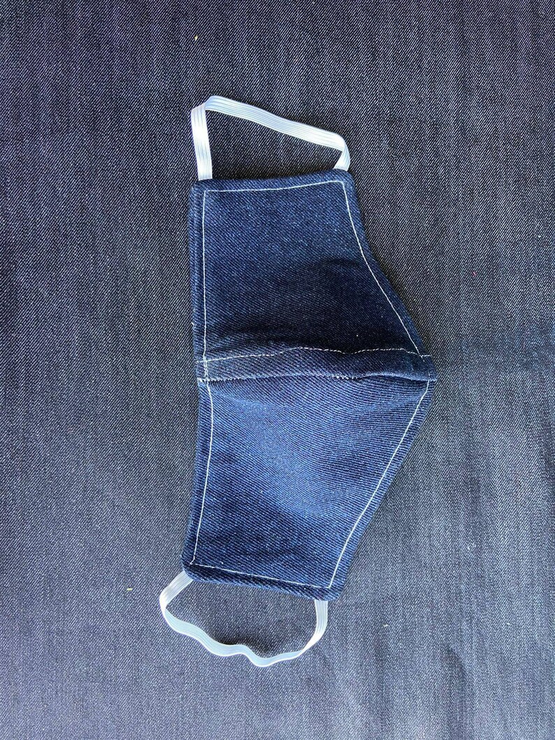 3 Set Denim Mask With Filter Pouch /cloth Mask /reusable Face - Etsy