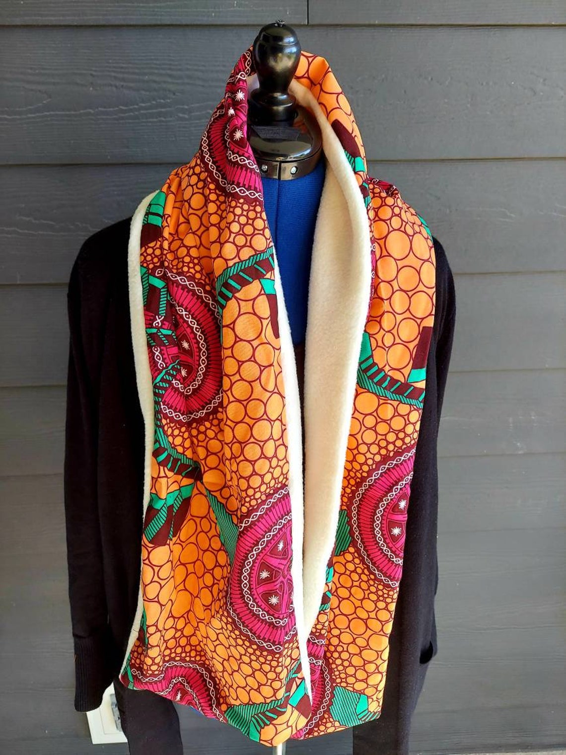 Ankara Winter Scarf/ Infinity African Scarf/ Ankara Neck - Etsy