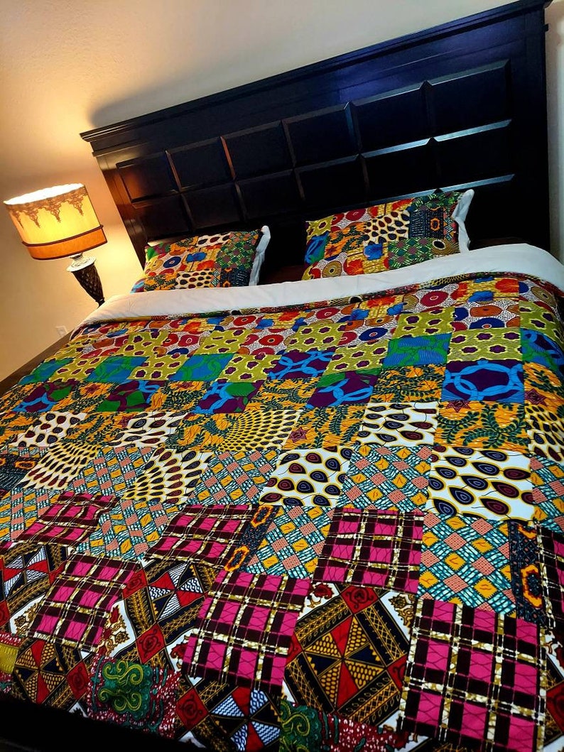 3 Piece Bedding Ankara Set/african Print Comforter/duvet Cover - Etsy