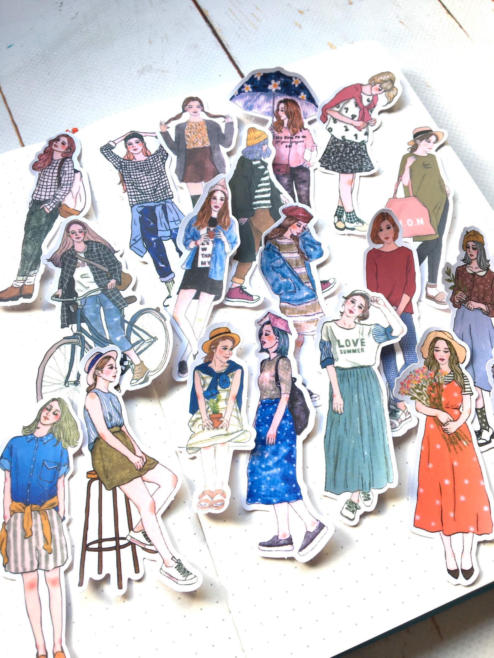 Girl Stickers/ Urban Fashion Girl Stickers/ Planner Journal - Etsy