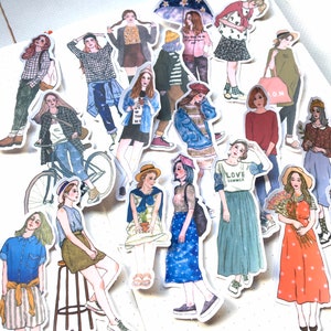 Girl Stickers/ Urban Fashion Girl Stickers/ Planner Journal - Etsy