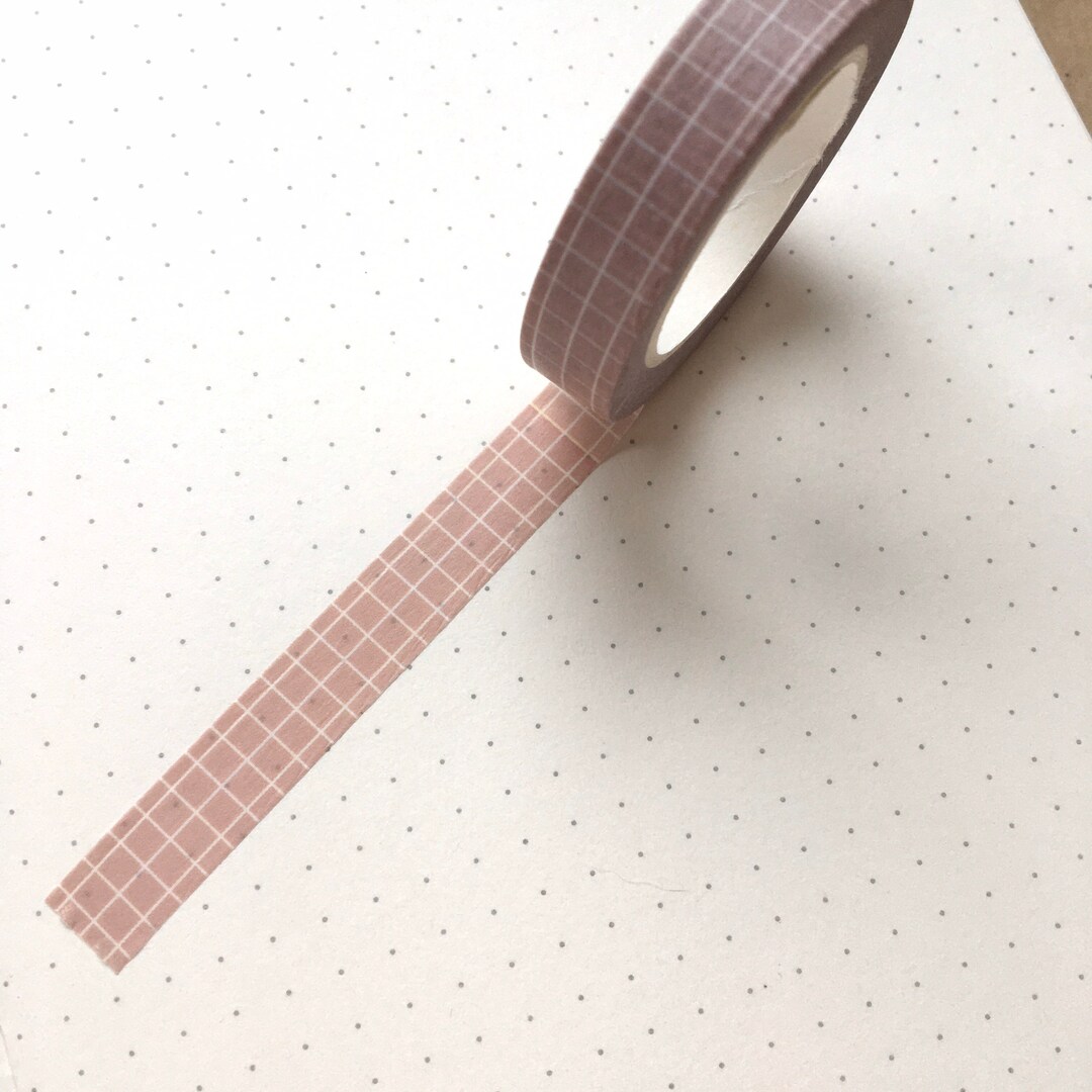 Nude Grid Washi Tape/ Dusky Pink Graph Paper Planner Deco Tape/mixed ...