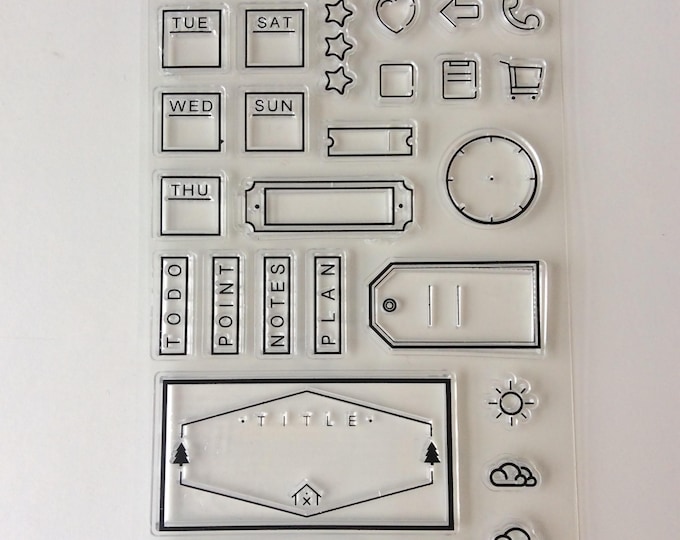Bullet Journal Silicone Stamp/ Bujo Lists Clear Stamp/ Weekly - Etsy