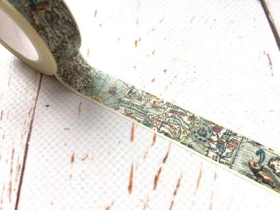 Map Washi Tape/ Vintage Map Planner/ Travel Bullet Journal - Etsy