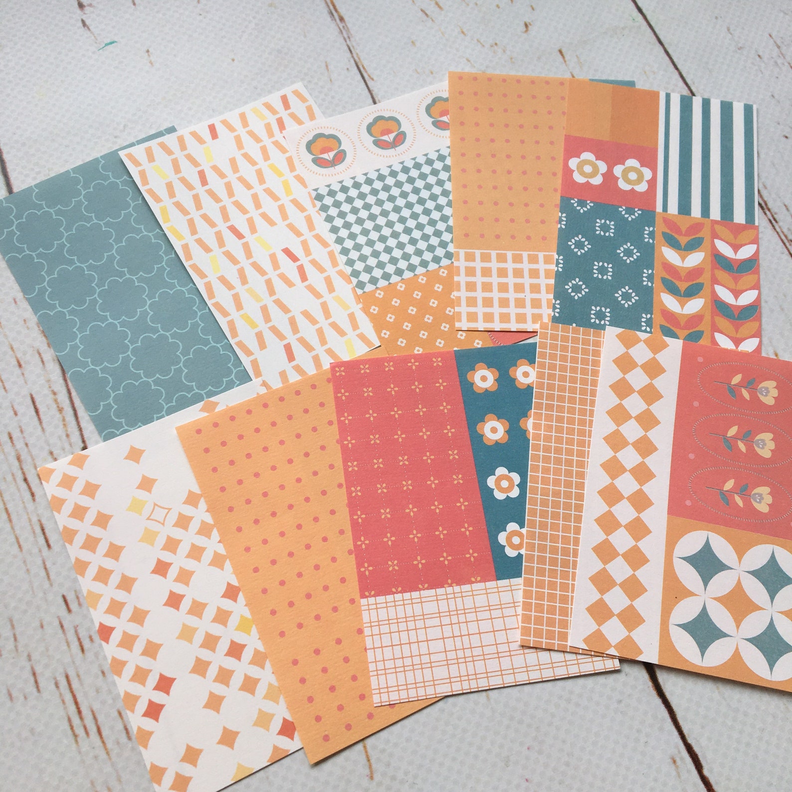 Scandi Pattern Ephemera Collage Paper Set/ Junk Journal/ - Etsy