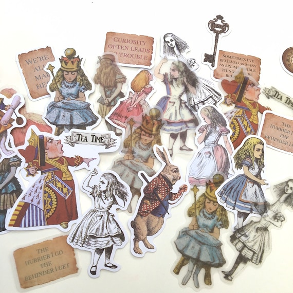 Alice in Wonderland Planner Stickers Set of 10/ Book Lover | Etsy