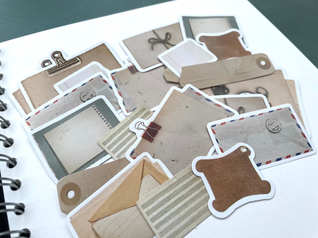 Retro Journal Sticker Set of 45/ Vintage Letters Stickers Letters ...