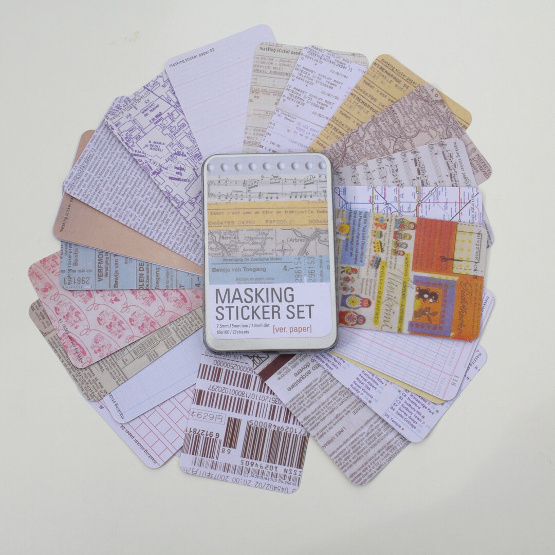 Masking Sticker Set/ Vintage Travel Planner Bullet Journal / - Etsy