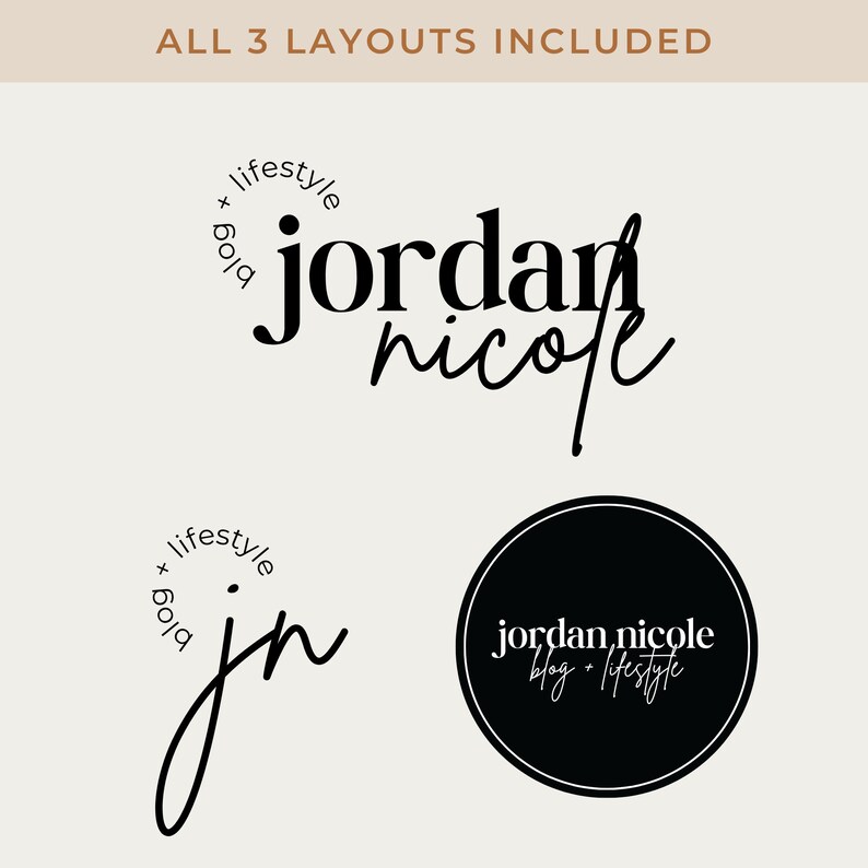 3 Premade Logos | Business Logo | Pre-made Logo | Boho Logo | Feminine ...