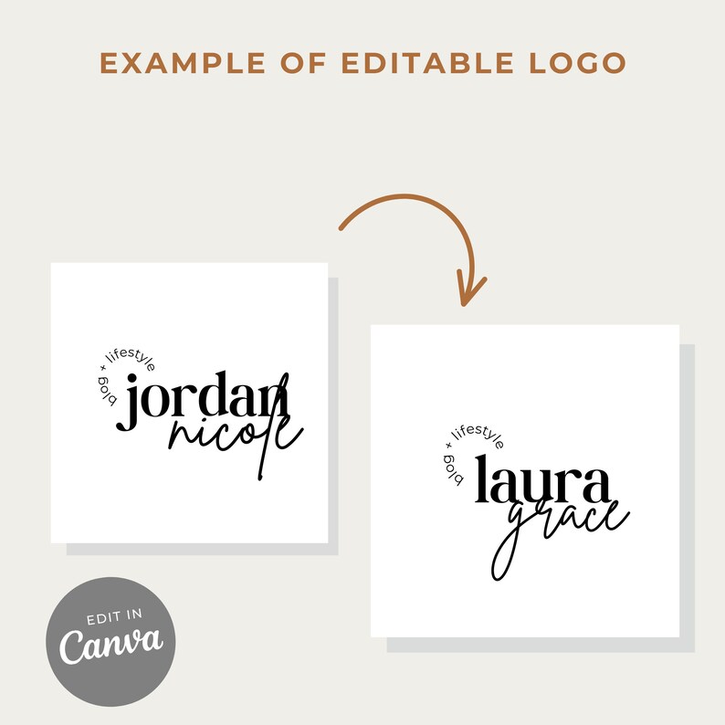 3 Premade Logos | Business Logo | Pre-made Logo | Boho Logo | Feminine ...