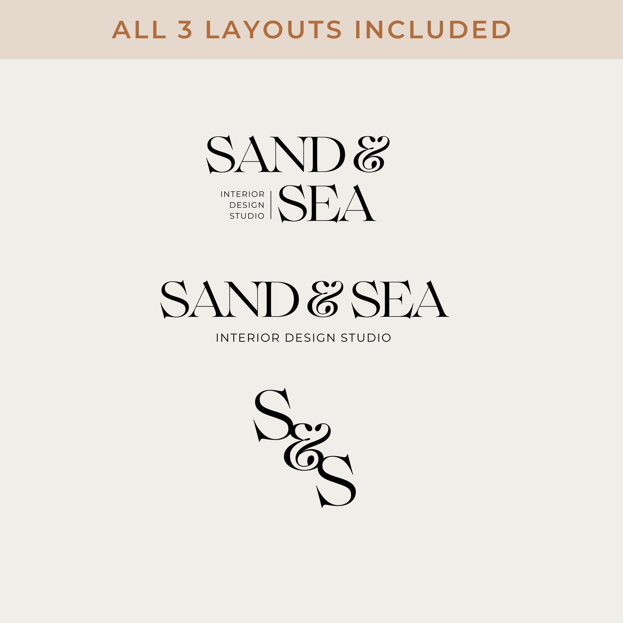 3 Premade Logos | Interior Design Logo | Pre-made Logo | Boho Logo ...