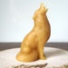 Pure Beeswax Howling Wolf Candle, Wolf Gift, Wolf Candle, Wolf Spirit ...