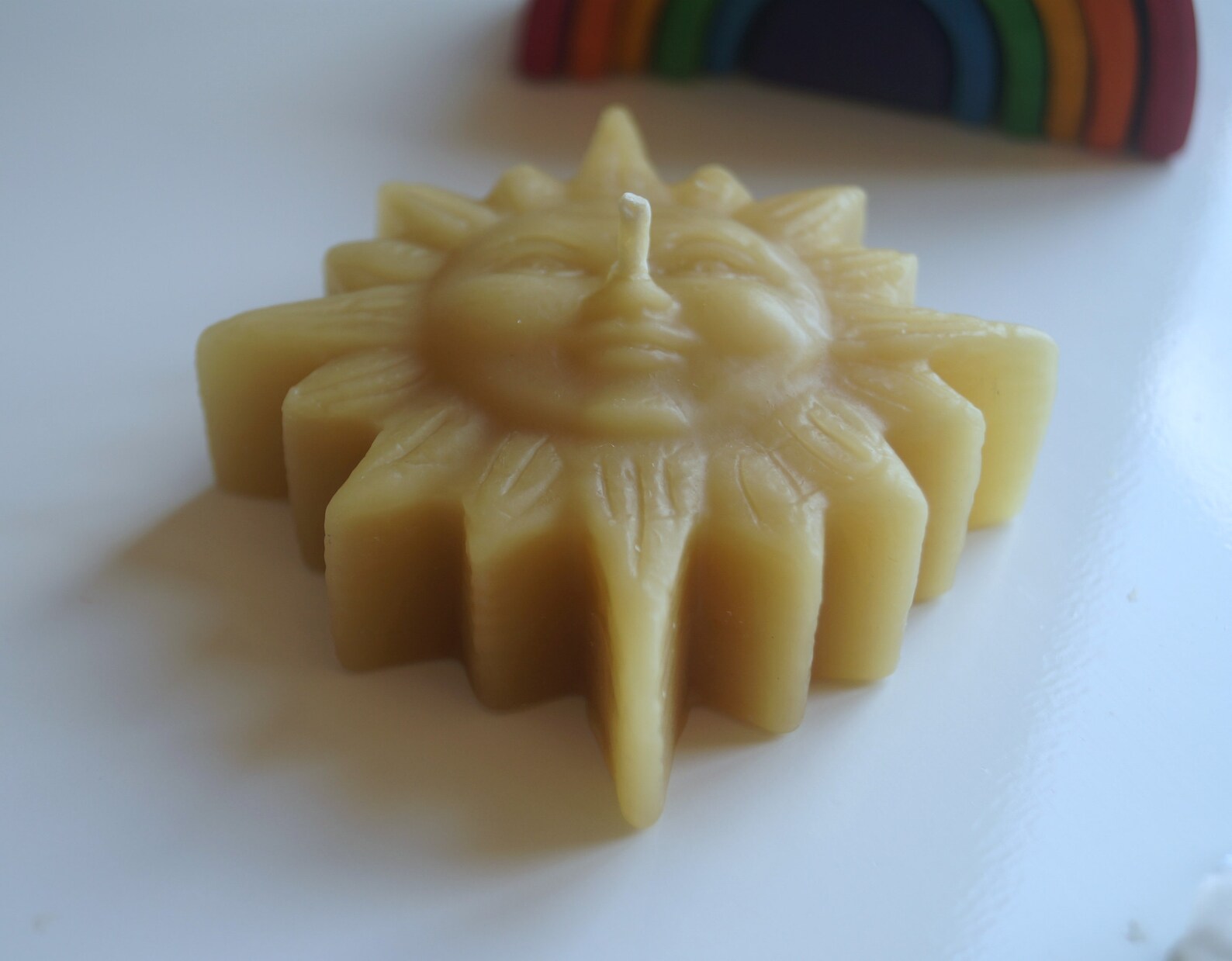 Pure Beeswax Sun Candle Sun God Sun Goddess Nature Candle | Etsy