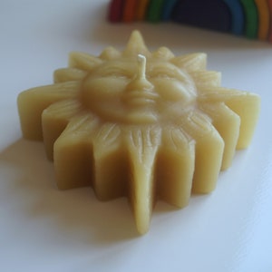 Pure Beeswax Sun Candle, Sun God, Sun Goddess, Nature Candle, Sun Decor ...