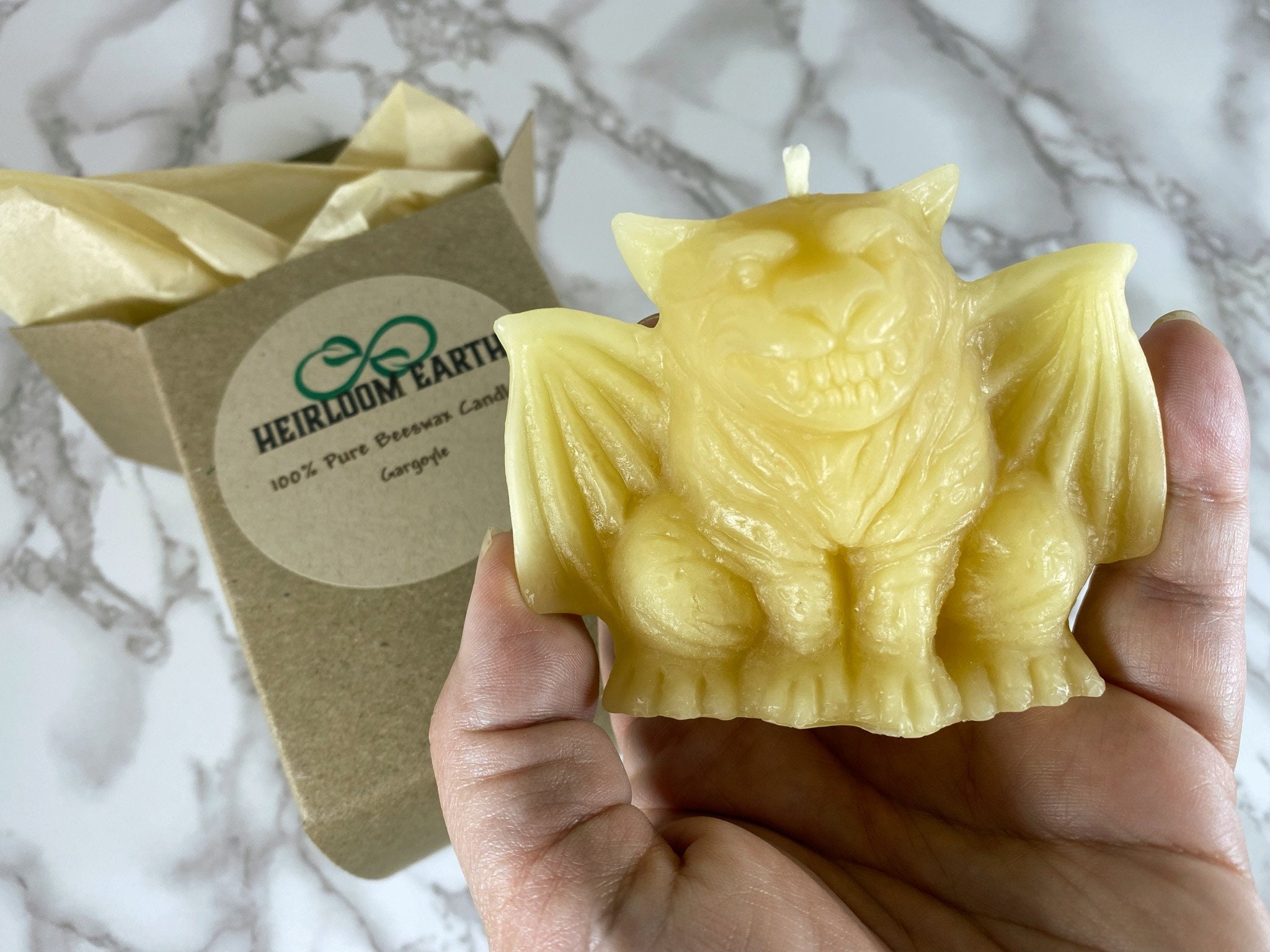 Pure Beeswax Gargoyle Candle Gargoyle Miniature Gargoyle | Etsy