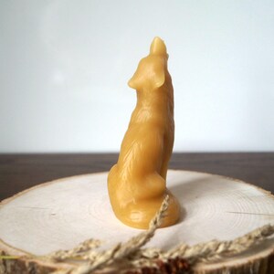 Pure Beeswax Howling Wolf Candle, Wolf Gift, Wolf Candle, Wolf Spirit ...