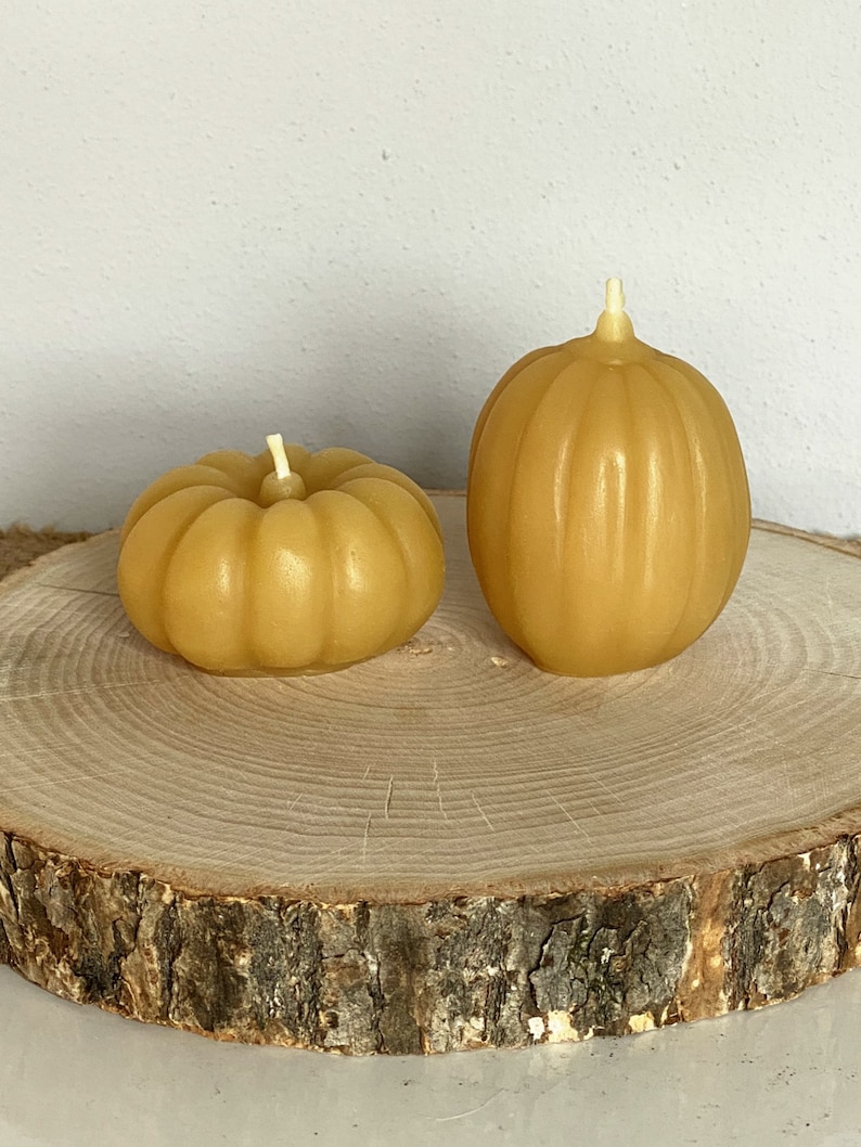 Beeswax Pumpkin Candle Set Small Decorative Candles Pumpkin - Etsy