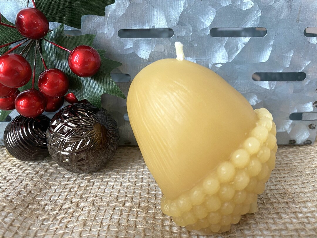 Pure Beeswax Acorn Candle, Acorn Decor, Acorn Gifts, Acorn Decoration ...