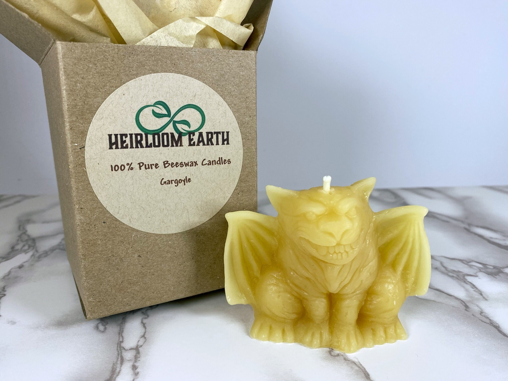 Pure Beeswax Gargoyle Candle Gargoyle Miniature Gargoyle | Etsy
