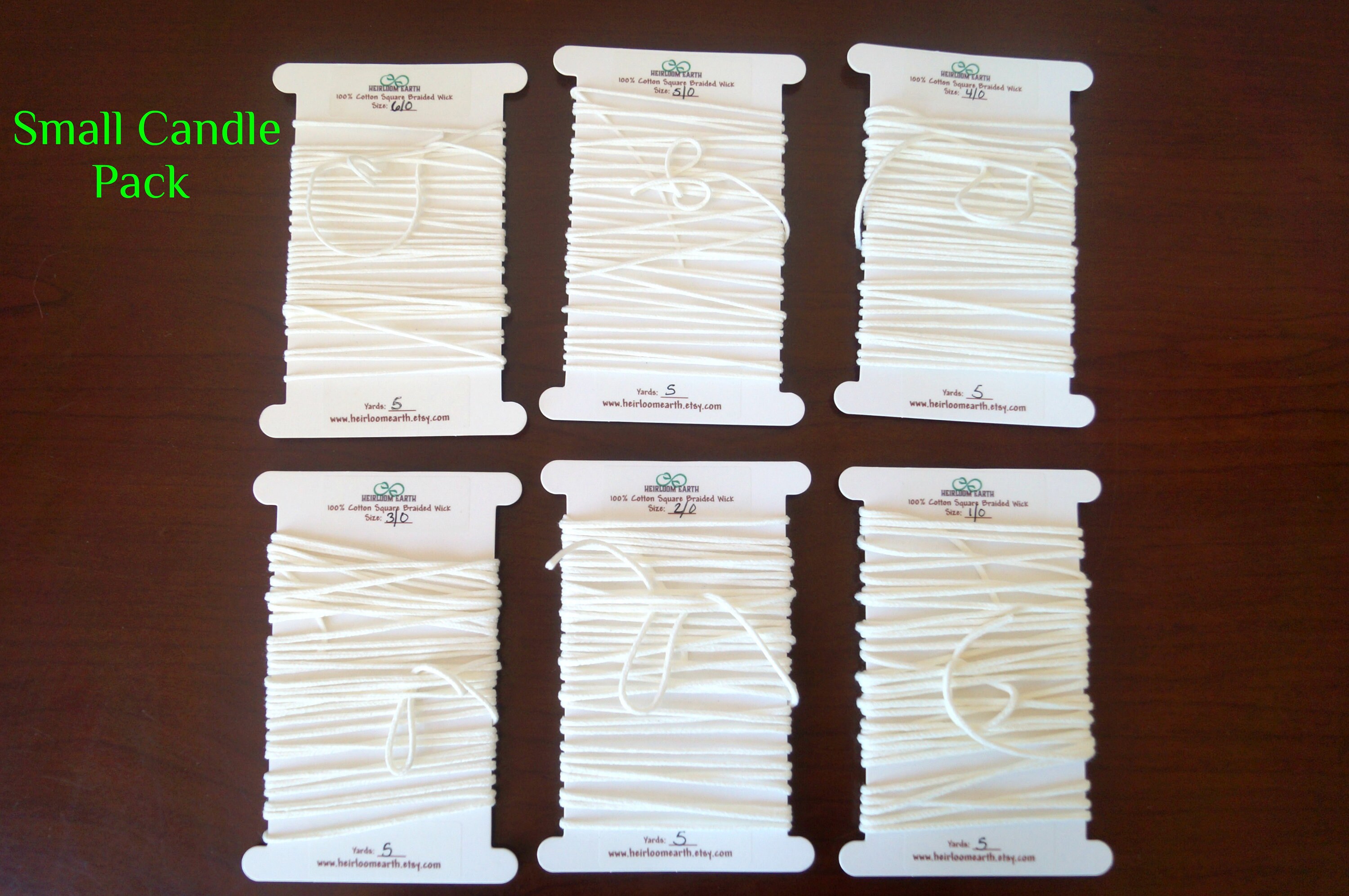 Variety Packs Square Braided Cotton Candle Wick Beeswax | Etsy