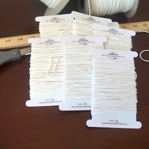 Bulk Pack Square Braided Cotton Candle Wick, Beeswax Candle Wicks ...