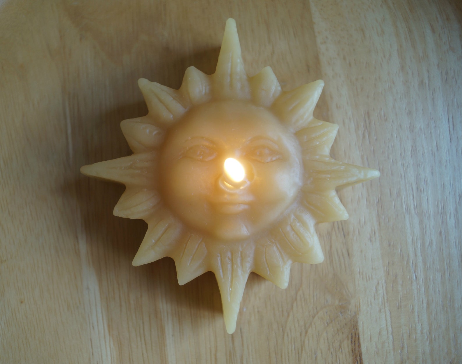 Pure Beeswax Sun Candle Sun God Sun Goddess Nature Candle - Etsy