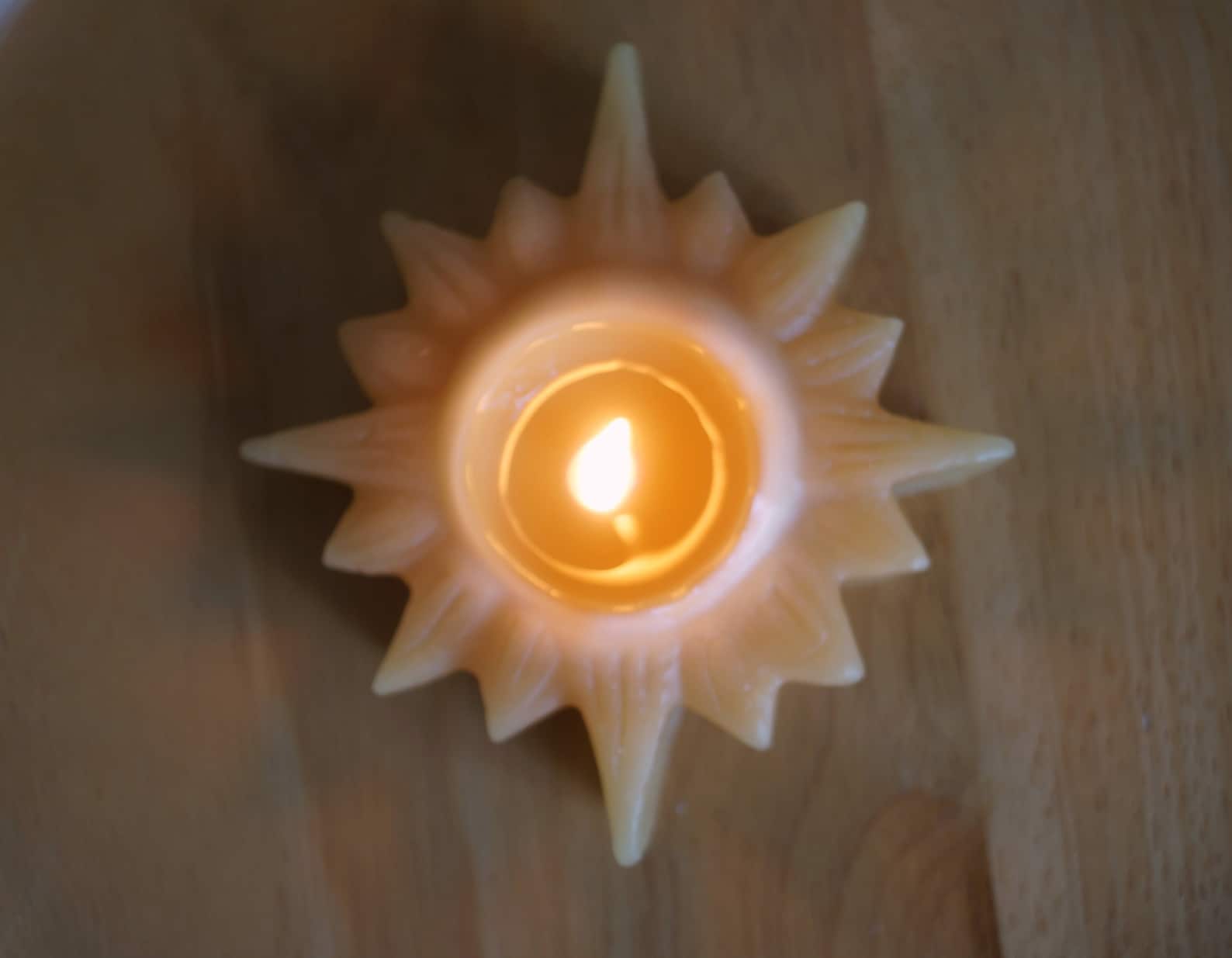 Pure Beeswax Sun Candle Sun God Sun Goddess Nature Candle - Etsy