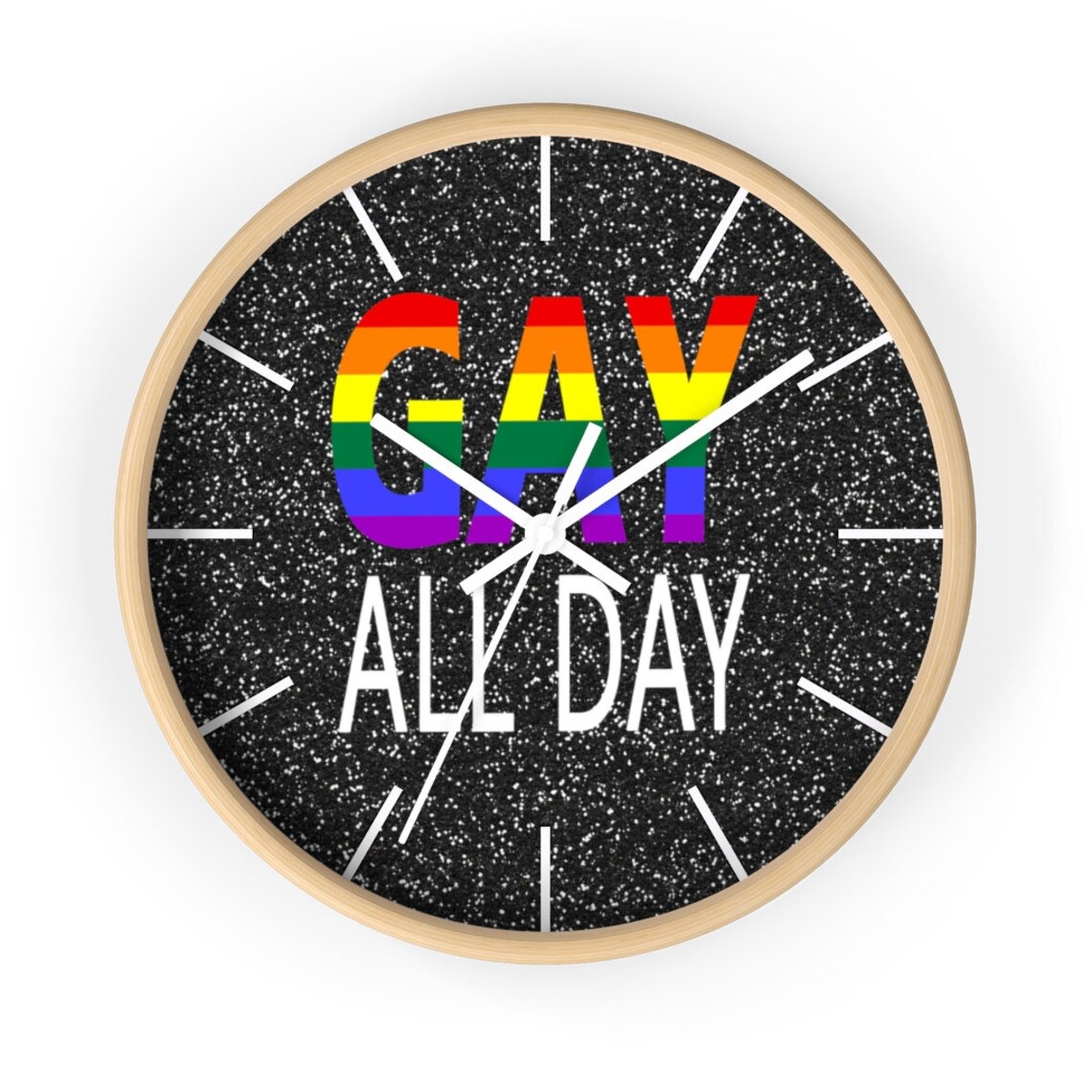 Gay All Day Wall Clock. Rainbow Gay Pride Home Decor - Etsy