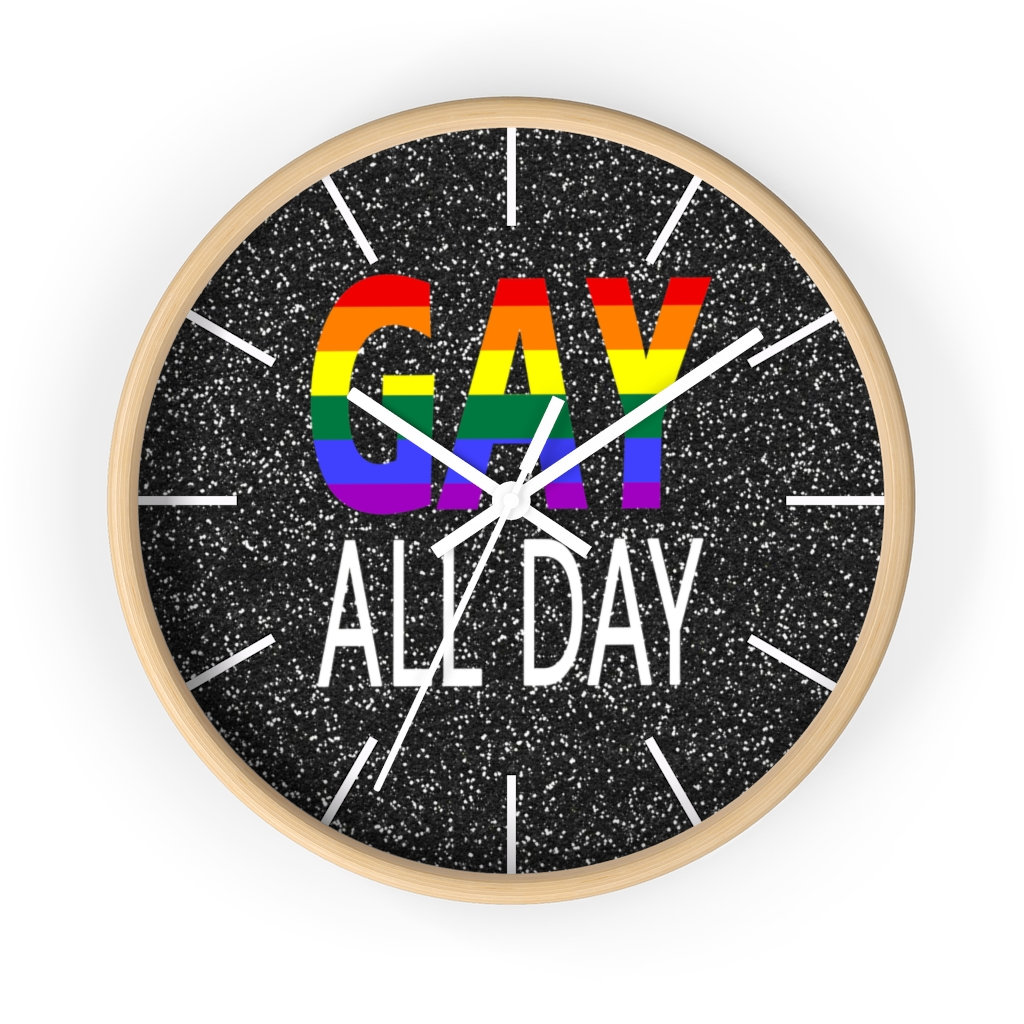 Gay All Day Wall Clock. Rainbow Gay Pride Home Decor - Etsy