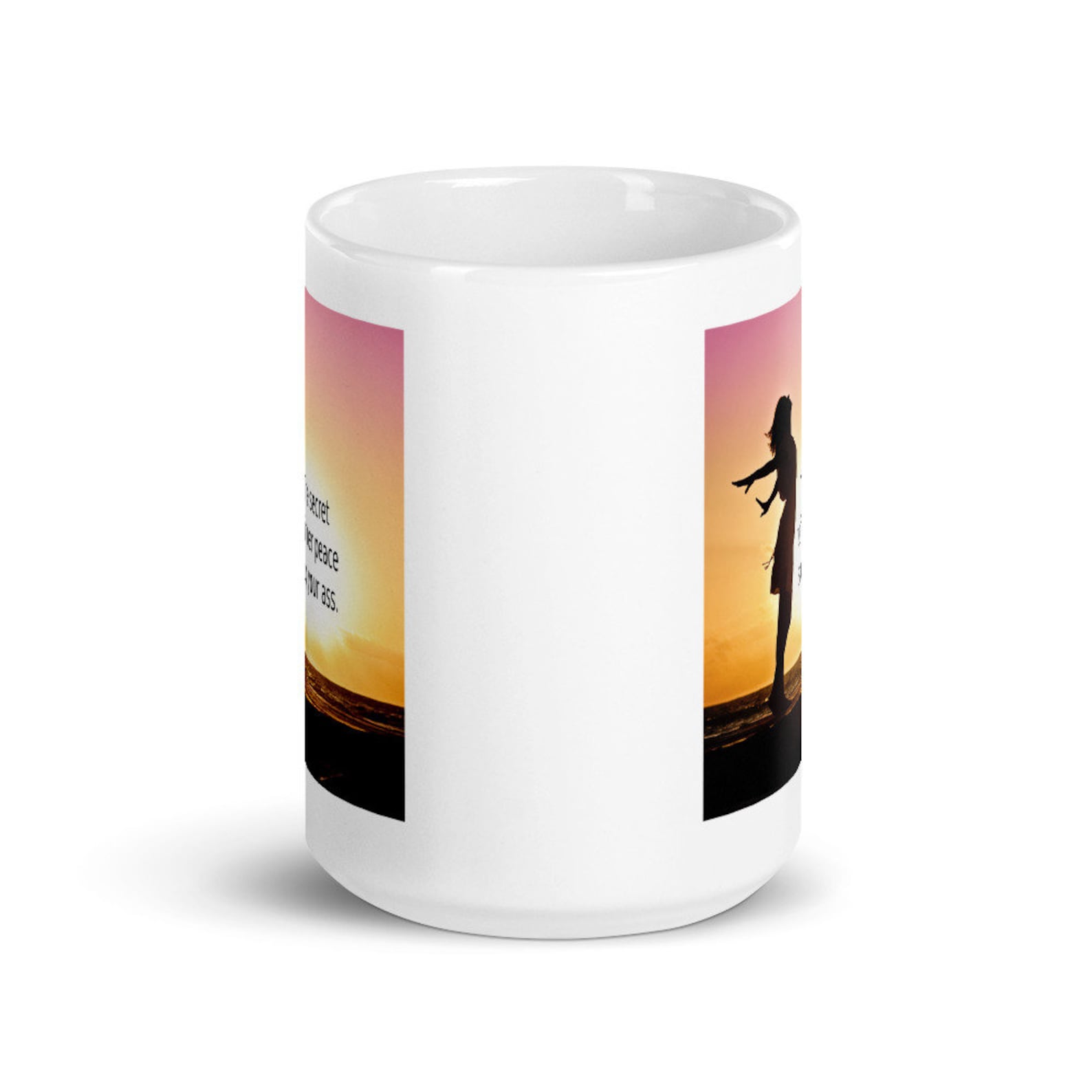 Inspirational inner peace coffee mug. Sarcastic funny mug. | Etsy