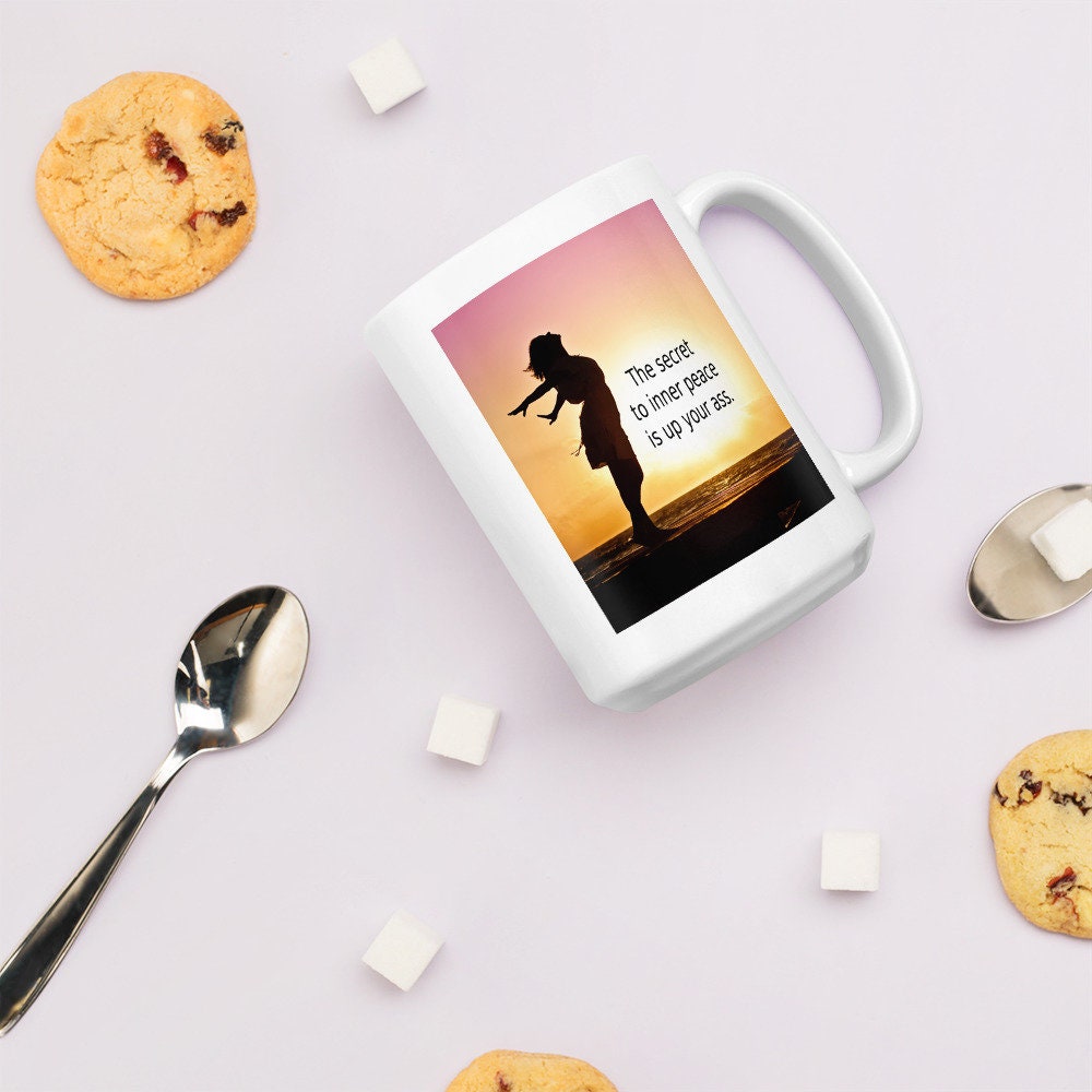 Inspirational Inner Peace Coffee Mug. Sarcastic Funny Mug. | Etsy