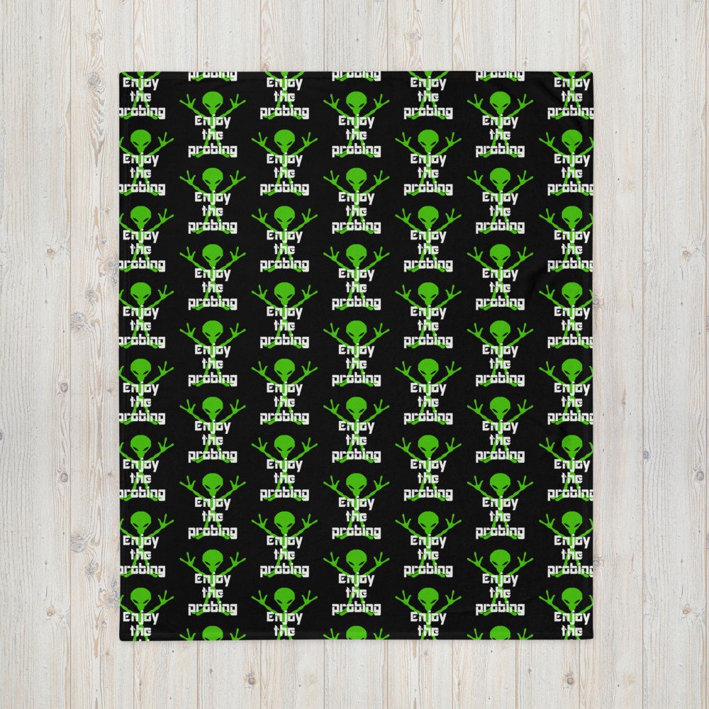 Funny alien probing fleece throw blanket. Sci fi humor anal | Etsy