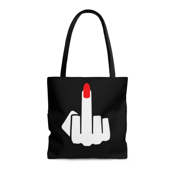 Ladies Middle Finger Tote Bag. Reusable Bag Flipping the Bird - Etsy