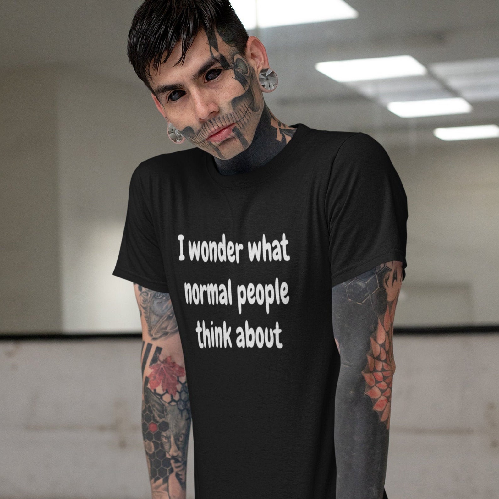 Funny Normal People T-shirt. I Wonder What Normal People Think - Etsy