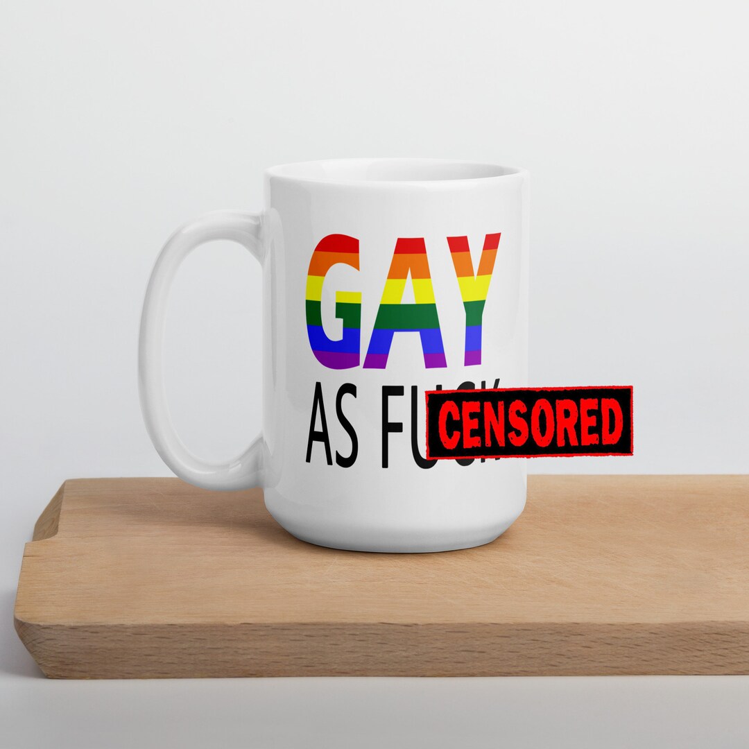 Gay AF Ceramic Mug. LGBTQ Rainbow Gay Lesbian Pride Profanity Mug. - Etsy
