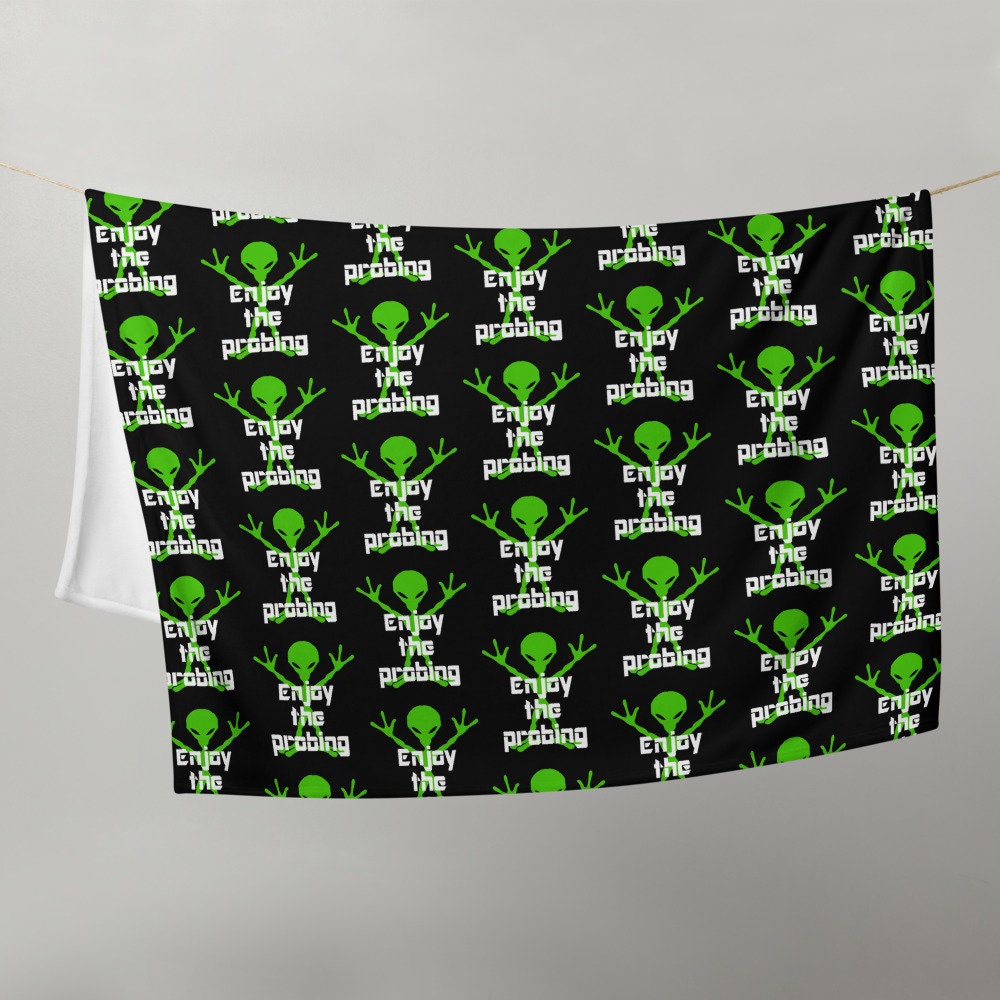 Funny alien probing fleece throw blanket. Sci fi humor anal | Etsy
