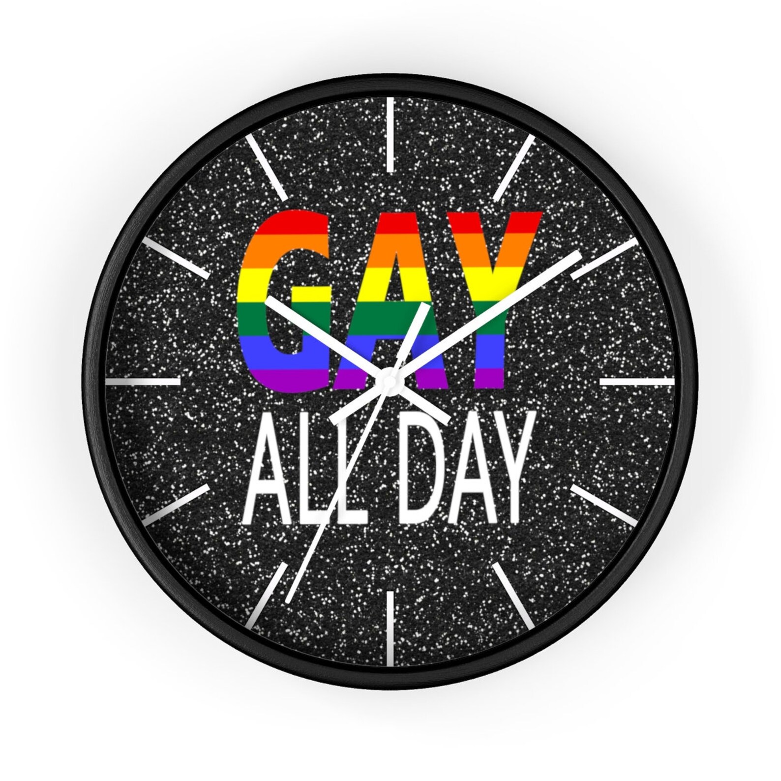 Gay All Day Wall Clock. Rainbow Gay Pride Home Decor | Etsy