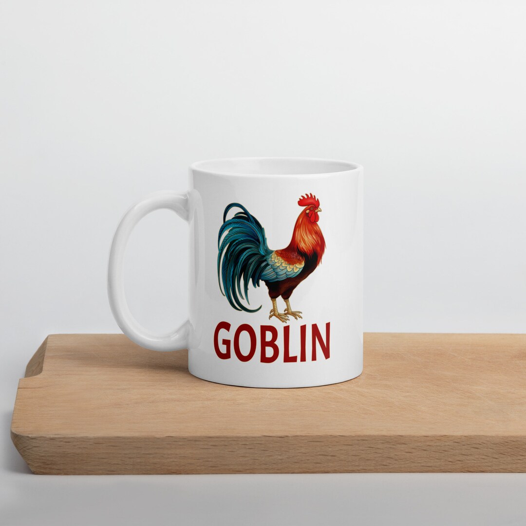 Rooster Goblin Mug. Funny Adult Humor Ceramic Coffee Tea Mug - Etsy