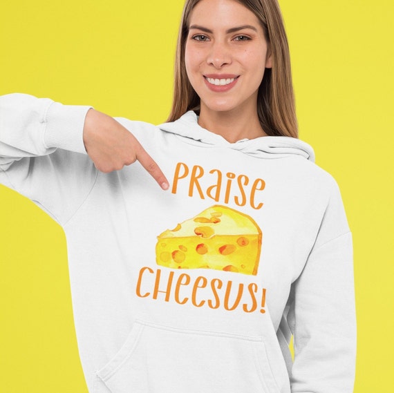Praise Cheesus Funny Jesus Pun Unisex Hoodie. Religious Humor | Etsy UK