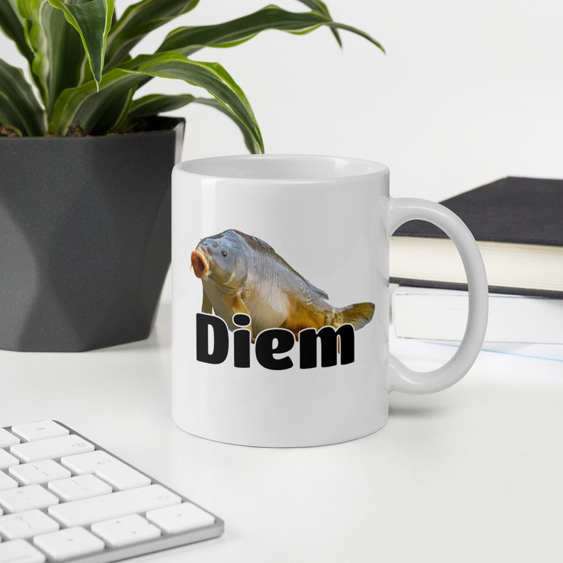Carpe Diem Mug. Funny Carp Fish Pun Dad Joke Seize the Day - Etsy