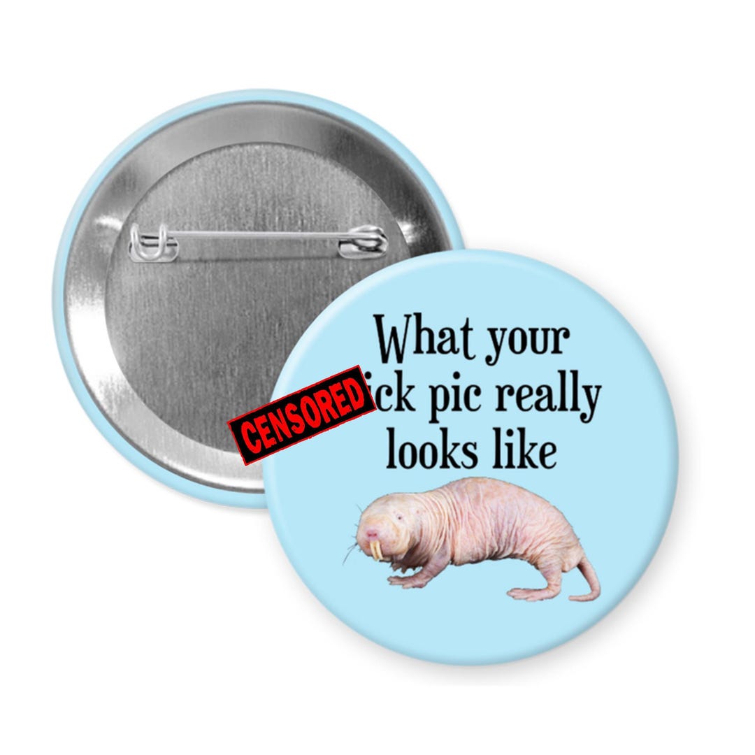 Naked Mole Rat Pinback Button Badge or Fridge Magnet - Etsy