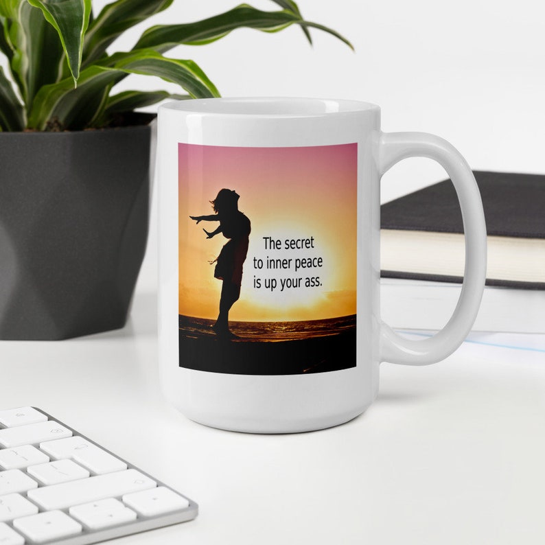 Inspirational Inner Peace Coffee Mug. Sarcastic Funny Mug. | Etsy