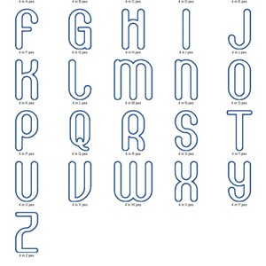 Applique Font #013 Machine Embroidery Monogram Font Alphabet Design Set ...